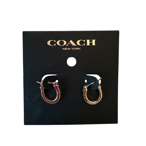 Coach | Jewelry | Coach Silver Small Hoop Earrings Nwt | Poshmark